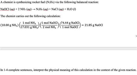 Solved Consider The Following Balanced Reaction 7