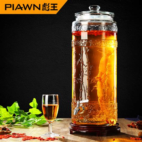 彪王泡酒玻璃瓶带龙头10斤20密封专用酒瓶罐酿酒坛子家用酒壶酒桶 虎窝淘