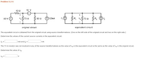 Solved The Equivalent Circuit Is Obtained From The Chegg