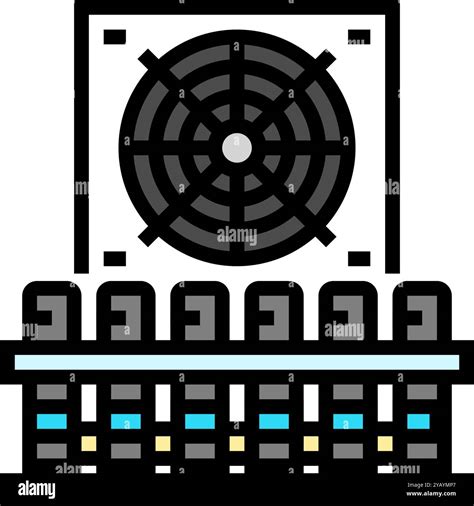 Cooling System Cryptocurrency Mining Color Icon Vector Illustration Stock Vector Image And Art Alamy