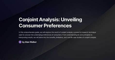 Conjoint Analysis Unveiling Consumer Preferences