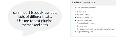 Buddypress Default Data Plugin —