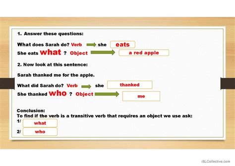 Transitive And Intransitive Verbs Gr English ESL Powerpoints