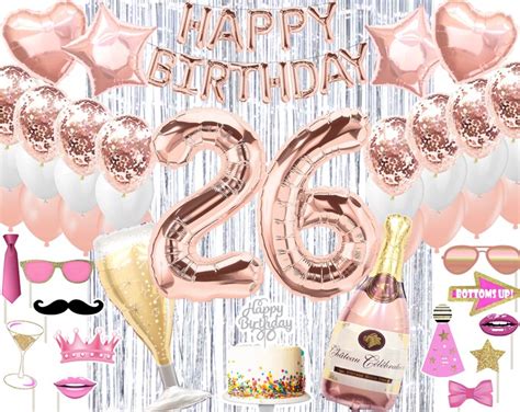 26th Birthday Decor 26th Party Supplies 36 Birthday Party T Etsy