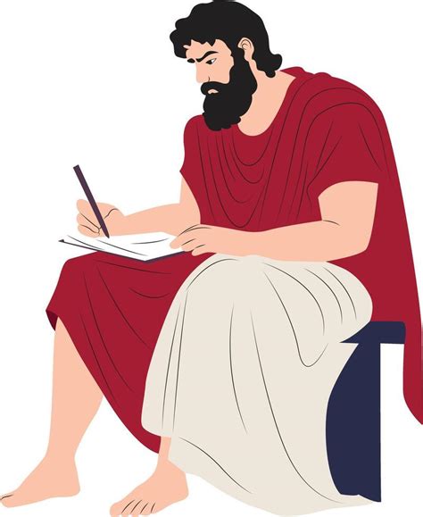 Archytas Thinking And Writing 54602501 Vector Art At Vecteezy
