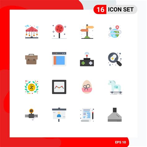 Stock Vector Icon Pack Of 16 Line Signs And Symbols For Business Bag
