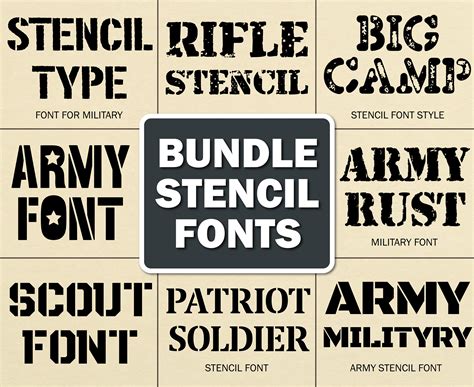 Army Stencil Font