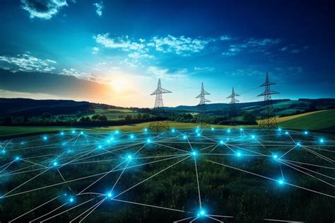 Premium Ai Image Dynamic Power Network Enhanced Connectivity And Renewable Energy Generative Ai