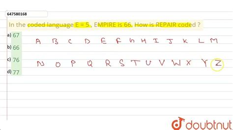 in the coded language e 5 empire is 66 how is repair coded