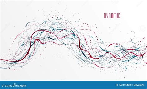 Particle Flow Array Colorful Vector Abstract Background Life Forms Bio