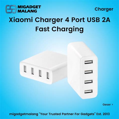 Kabel Xiaomi Wall Charger Adaptor Cable W Watt Cas Ori Garansi Resmi Rp Mi Gadget