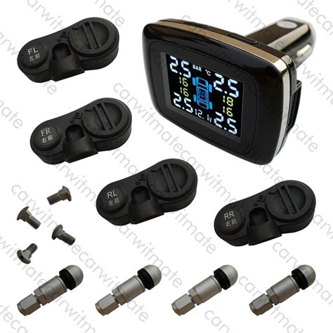 Universal Car Tpms Tire Pressure And Temperature Monitoring System With 4 Internal Sensors Real