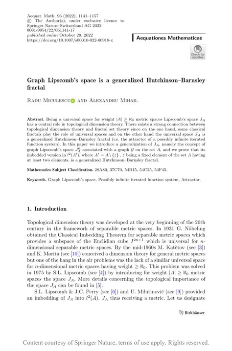 Graph Lipscombs Space Is A Generalized Hutchinsonbarnsley Fractal Request Pdf