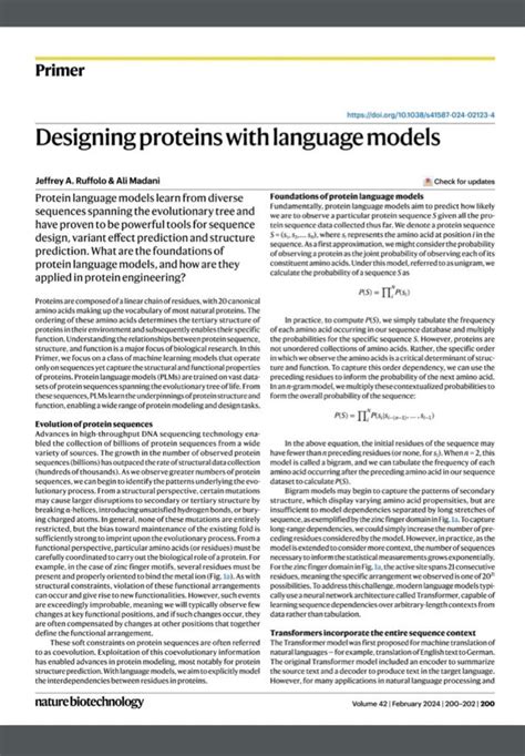 Designing Proteins With Language Models Protein Language Models Learn From Diverse Sequences