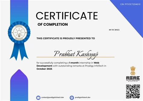 Prabhat Kashyap On Linkedin Prodigyinfotech Internship Webdevelopment Html Css Js