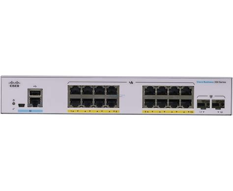 Cisco Cbs350 16fp 2g 16 Port 10 100 1000 Poe With 240w Power Budget 2 Gigabit Sfp Managed