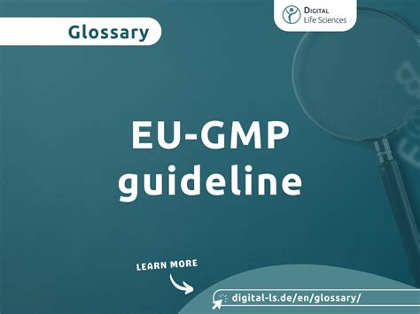 Eu Gmp Guideline Learn All About It Here In The Glossary