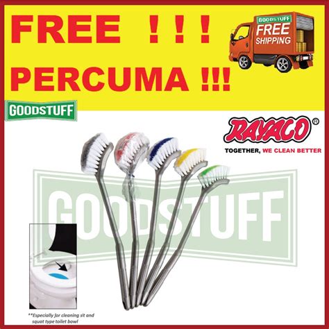 Rayaco 1008 Curved Shape Toilet Brush Angle Berus Tandas Shopee Malaysia