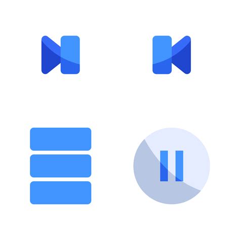 User Interface Icons Set Next Backward Menu Stop Perfect For Website Mobile App App Icons