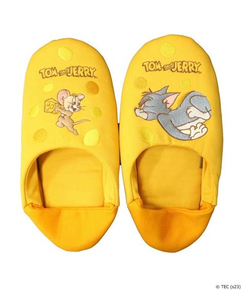 TomJerryトムアンドジェリーの公式トムとジェリー 追いかけっこチーズ ルームシューズルームシューズ スリッパ WEAR