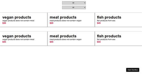 Select Filtering With Reactjs Codesandbox