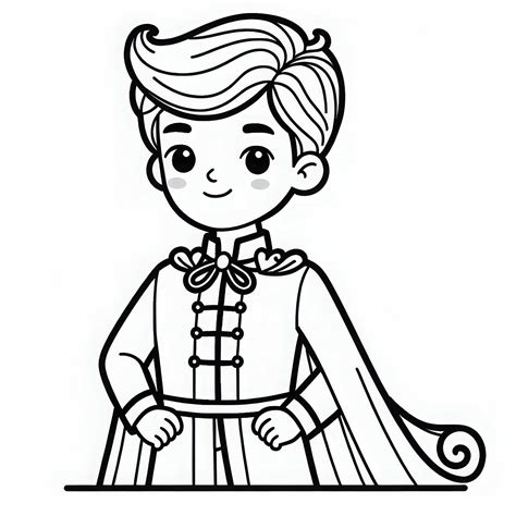 Plantilla De Dibujo De Príncipe Fácil De Descargar Gratis