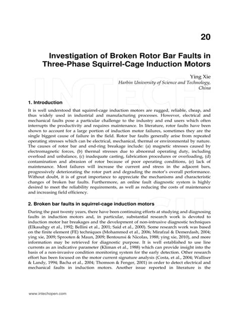 Investigation Of Broken Rotor Bar Faults In Three Phase