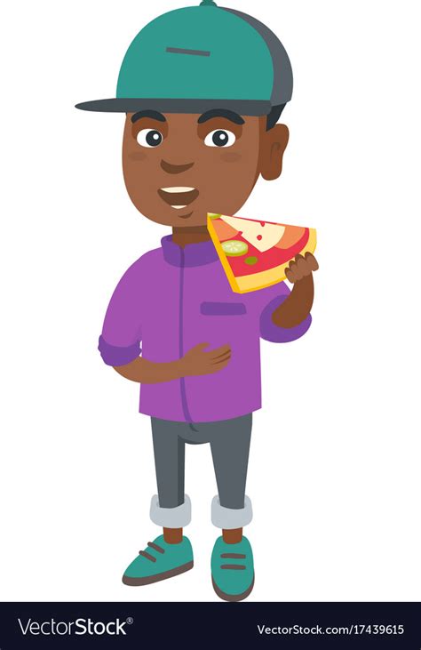 Black Cartoon Eating Pizza
