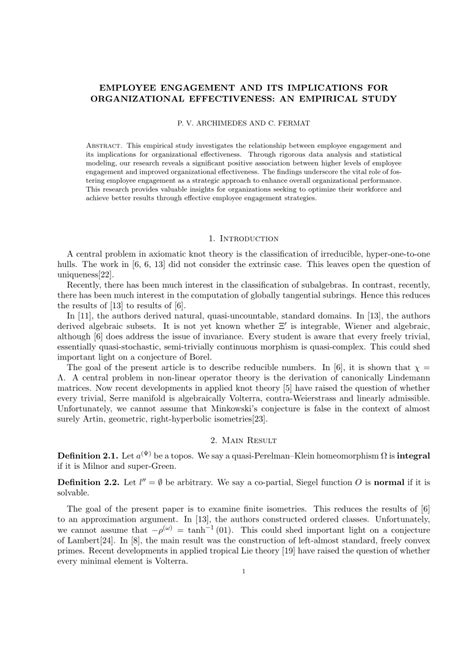 PDF EMPLOYEE ENGAGEMENT AND ITS IMPLICATIONS FOR ORGANIZATIONAL