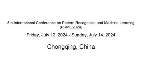5th International Conference On Pattern Recognition And Machine