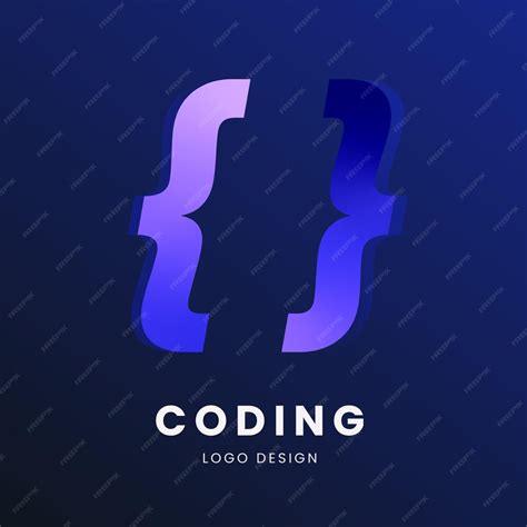 premium vector vector brackets symbol gradient coding logo template