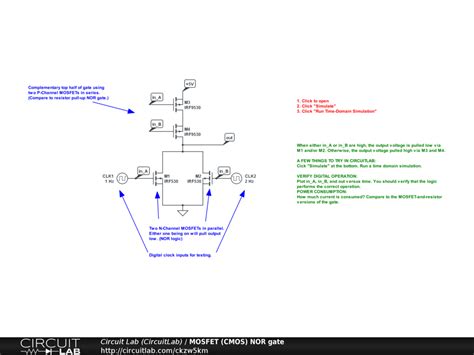 Cmos Nor Circuit Diagram Circuit Diagram