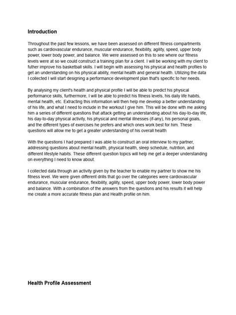 Sample Phe Criteria A B Pdf Physical Fitness Strength Training