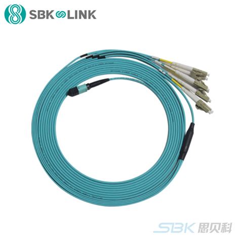 思贝科 MPO 8芯LC万兆多模分支光纤跳线