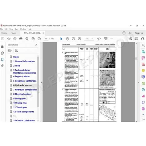 Liebherr Excavator R954 R964 R974b Tier 2 Service Manual
