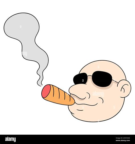 Emoticon Man Head Wearing Glasses Stock Vector Image And Art Alamy