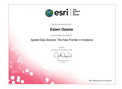 Eslam Osama On Linkedin Mooc Esri Spatialanalysis Spatialdatascience