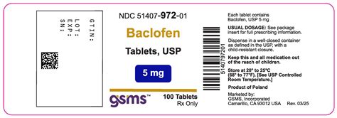 Dailymed Baclofen Tablet