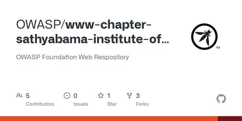 Github Owasp Chapter Sathyabama Institute Of Science And Technology Owasp Foundation Web