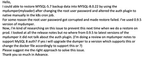 Mysql Restore Failed Because Of Corrupted Root User Password