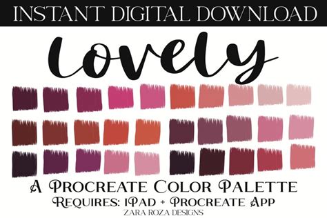 Lovely Procreate Color Palette Valentines Day Makeup Tones