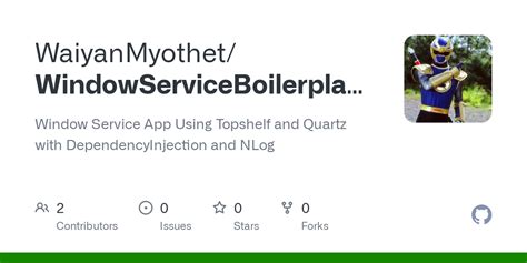 github waiyanmyothet windowserviceboilerplate window service app using topshelf and quartz