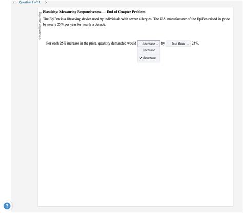 Solved Elasticity Measuring Responsiveness End Of Chapter Chegg