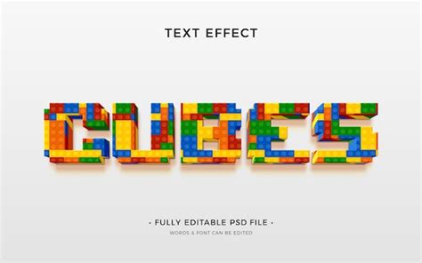 Premium Psd Cubes Text Effect