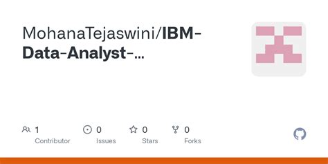 GitHub MohanaTejaswini IBM Data Analyst Professional Certificate
