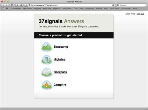 Launch 37signals Answers Signal V Noise