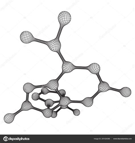 Wireframe Mesh Molecule Connection Structure Stock Vector Image By