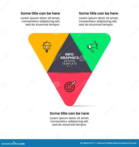 3 Steps Triangle Diagram Icon Clipart Image Vector Illustration