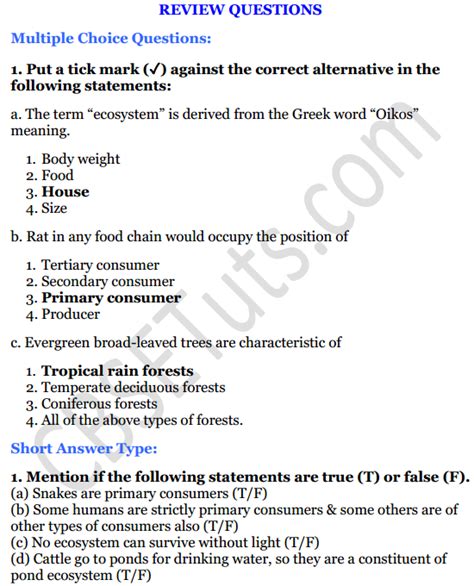 Selina Concise Biology Class Icse Solutions Chapter Ecosystems