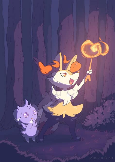 Braixen And Espurr Pokemon Drawn By Dokodokito Danbooru